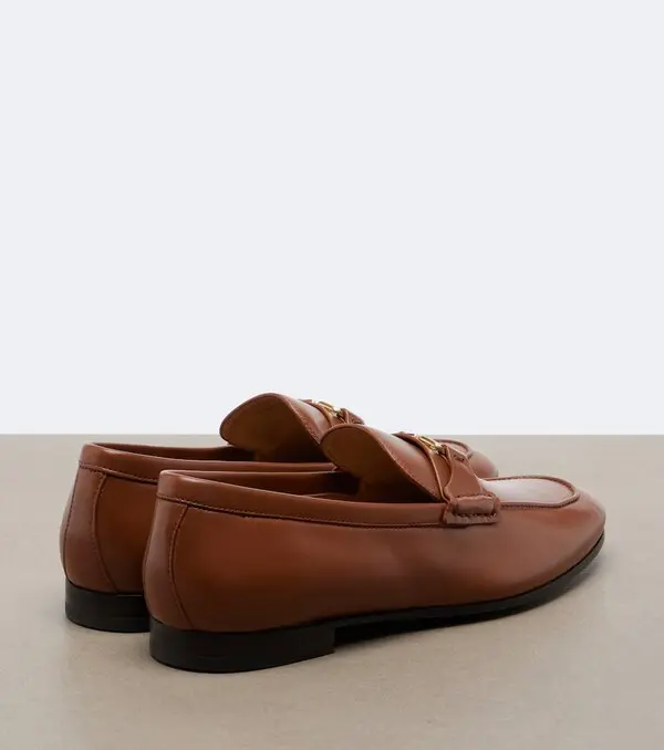 Valentino Garavani Vlogo Leather Loafers - Brown