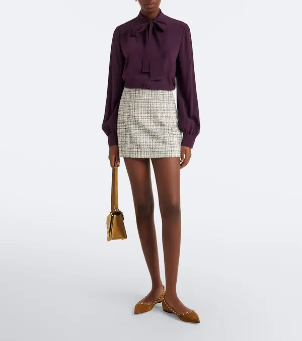 Valentino Garavani Rockstud Suede Ballet Flats - Brown