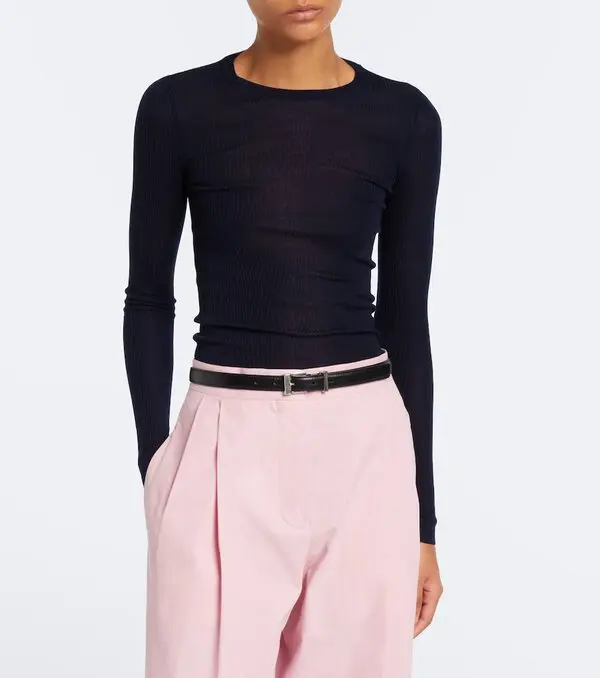 JIL SANDER Ribbed-knit Wool Sweater