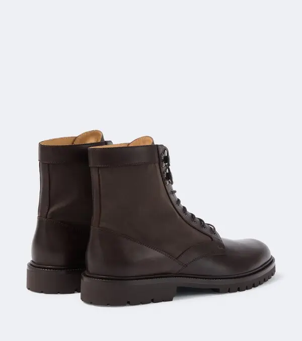 Brunello Cucinelli Leather Lace-up Boots
