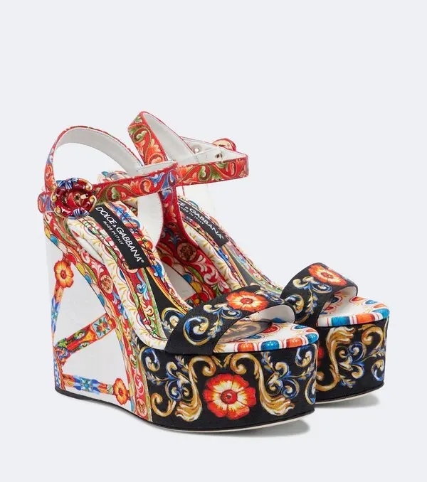 Dolce & Gabbana Carretto Platform Sandals - Multicoloured