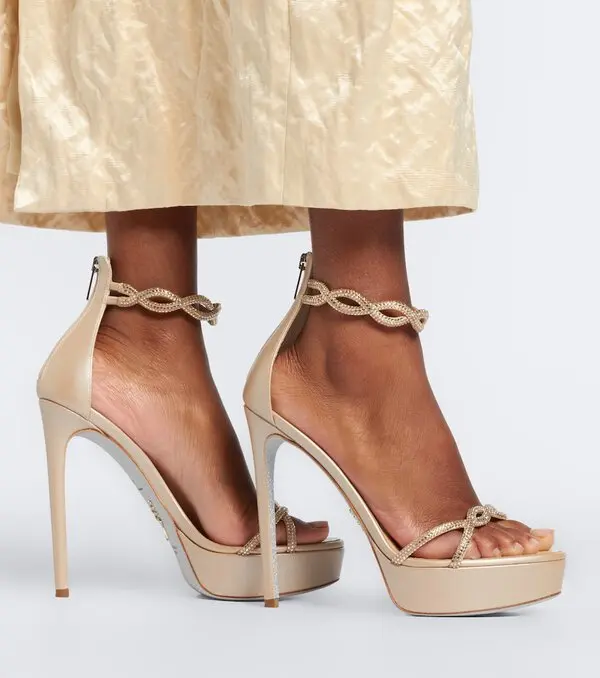 Rene Caovilla Margot Embellished Platform Sandals