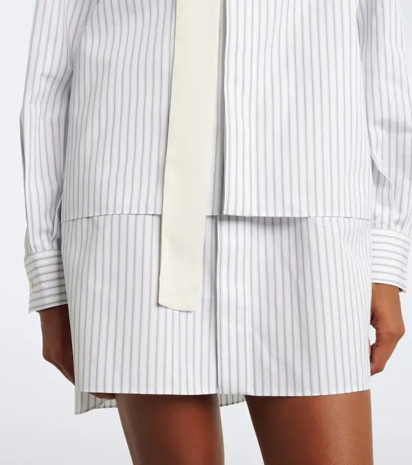 Sacai Layered Striped Cotton-blend Poplin Shirt