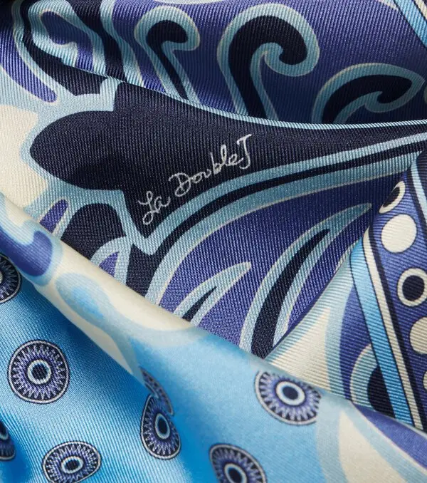 La DoubleJ Printed Silk Twill Scarf
