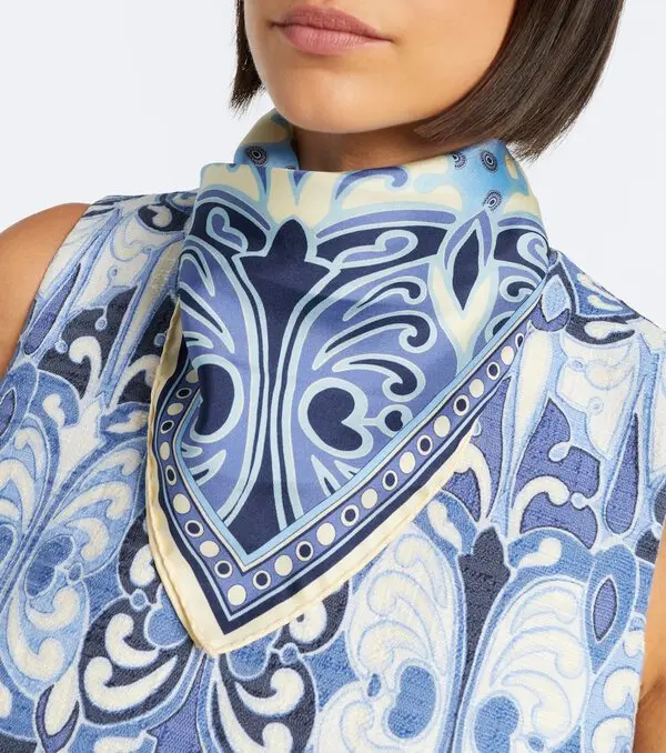 La DoubleJ Printed Silk Twill Scarf
