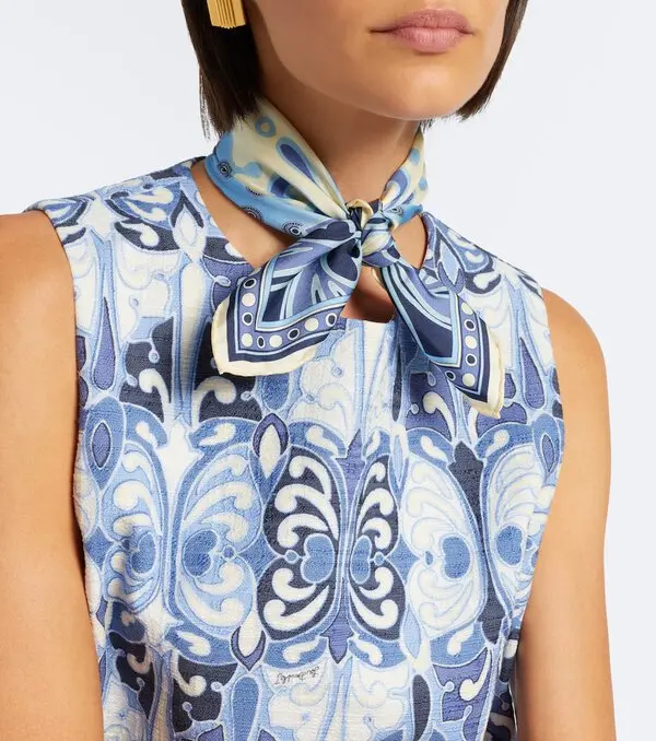 La DoubleJ Printed Silk Twill Scarf