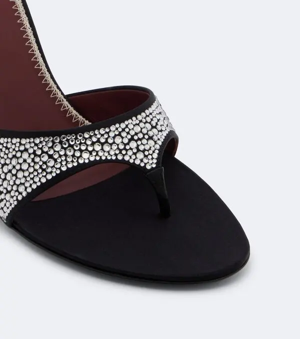 Magda Butrym Embellished Satin Thong Sandals