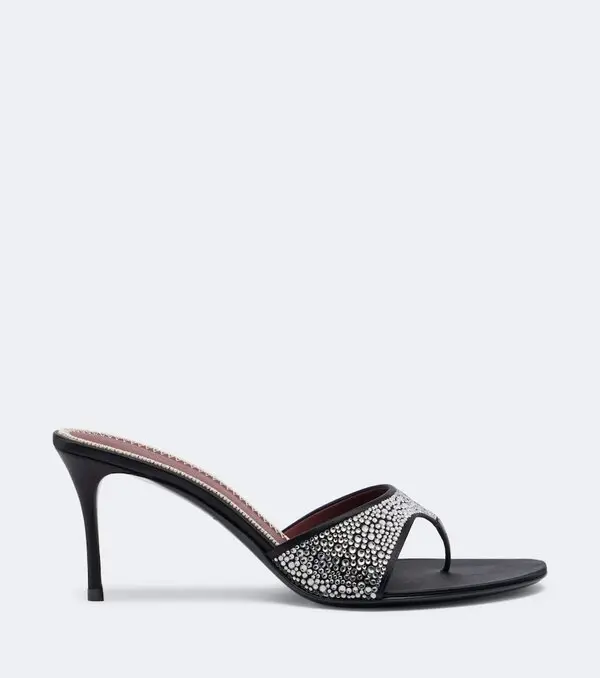 Magda Butrym Embellished Satin Thong Sandals