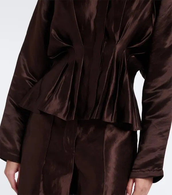 JOSEPH Erin Pleated Linen And Silk Blouse