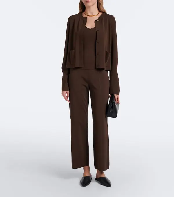 JOSEPH Zeta Knitted Cropped Straight Pants