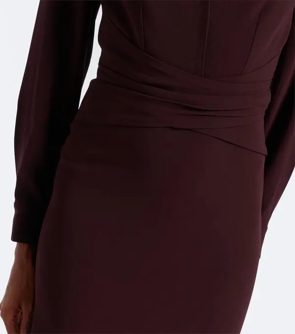 Roland Mouret Draped Crepe Midi Dress