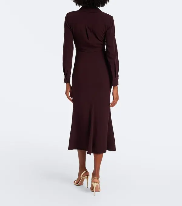 Roland Mouret Draped Crepe Midi Dress