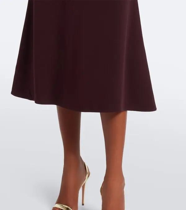 Roland Mouret Draped Crepe Midi Dress