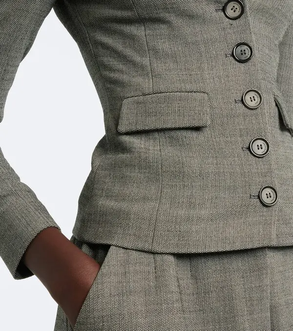 Magda Butrym Herringbone Wool-blend Jacket