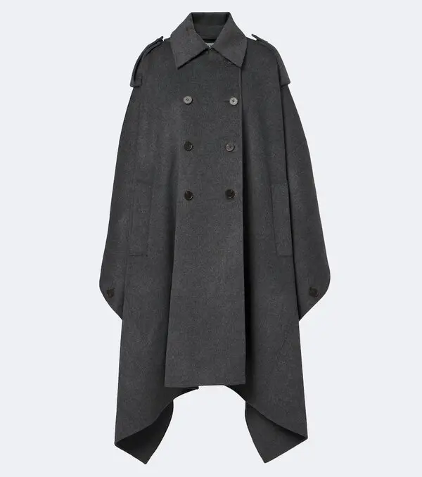 RÓHE Wool And Cashmere Cape - Grey