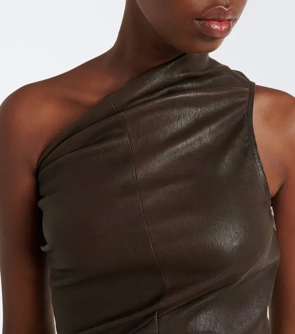 Rick Owens Athena One-shoulder Top - Brown