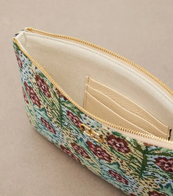 Valentino Garavani Vlogo Floral Jacquard Pouch