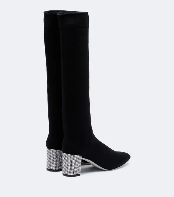 Rene Caovilla Sonia Crystal-embellished Knee-high Boots