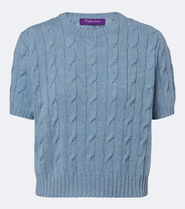 Ralph Lauren Cable-knit Cashmere Sweater - Blue