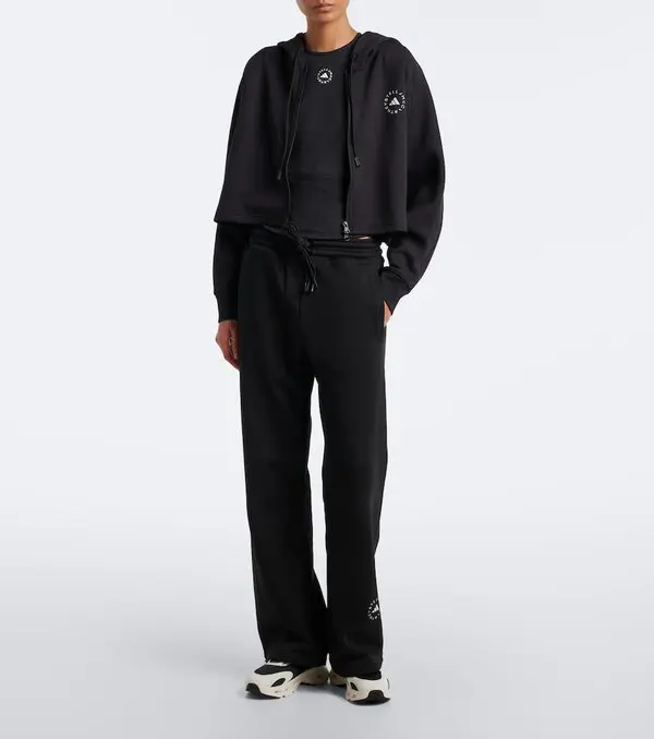 Adidas By Stella McCartney Logo Cotton Wide-leg Sweatpants