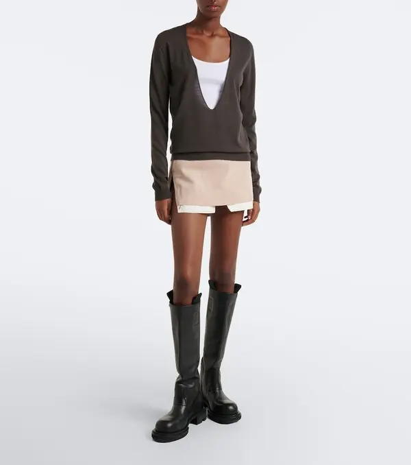 Rick Owens Suede Mini Skirt