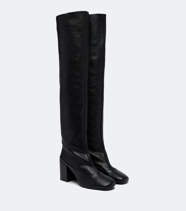 Dries Van Noten Leather Knee-high Boots - Black