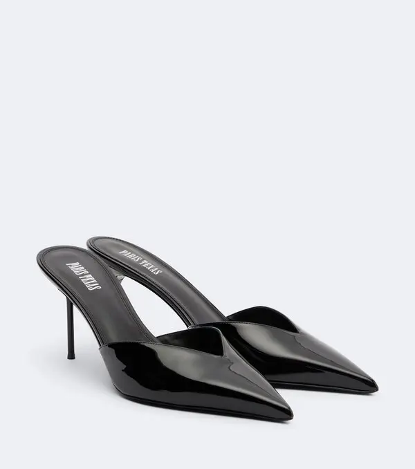 Paris Texas Lidia Patent Leather Mules - Black
