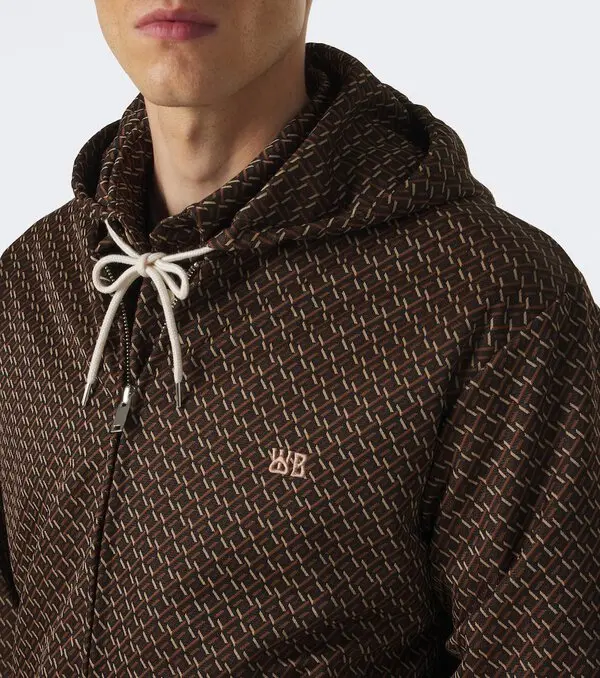 WALES BONNER Hooded Jacquard Track Jacket