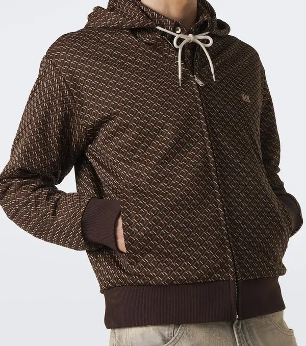 WALES BONNER Hooded Jacquard Track Jacket