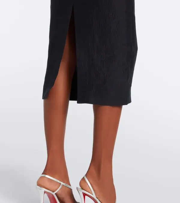 Roland Mouret Crystal-embellished Jacquard Midi Dress