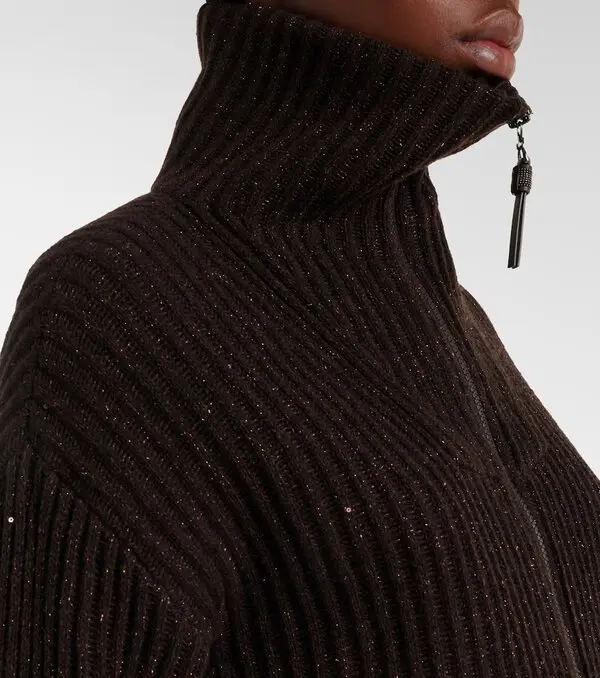 Brunello Cucinelli Monili Zip-up Sweater