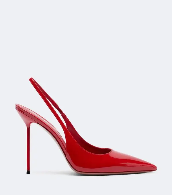 Paris Texas Lidia Patent Leather Slingback Pumps - Red