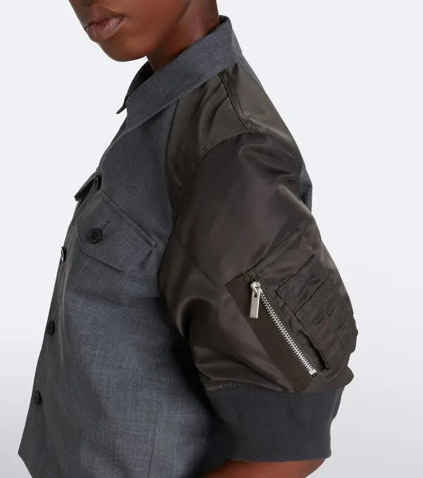 Sacai Wool Twill And Technical Jacket
