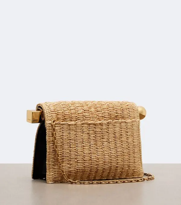 Jacquemus Rond Carre Small Raffia-effect Clutch