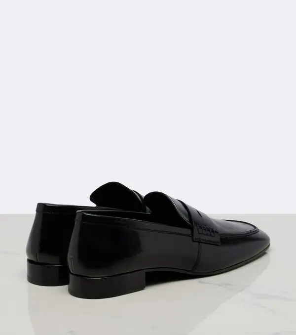 Dries Van Noten Leather Penny Loafers - Black
