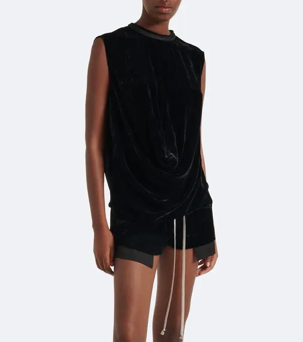 Rick Owens Draped Velvet Top