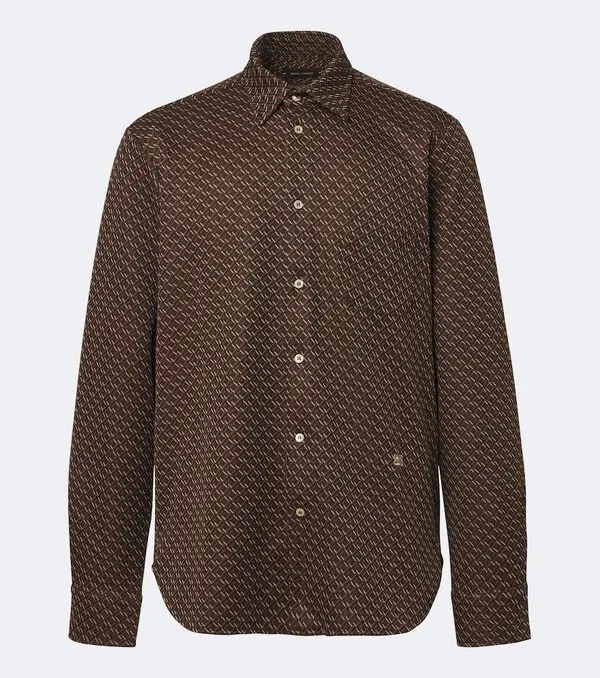 WALES BONNER Doshi Jacquard Shirt - Brown