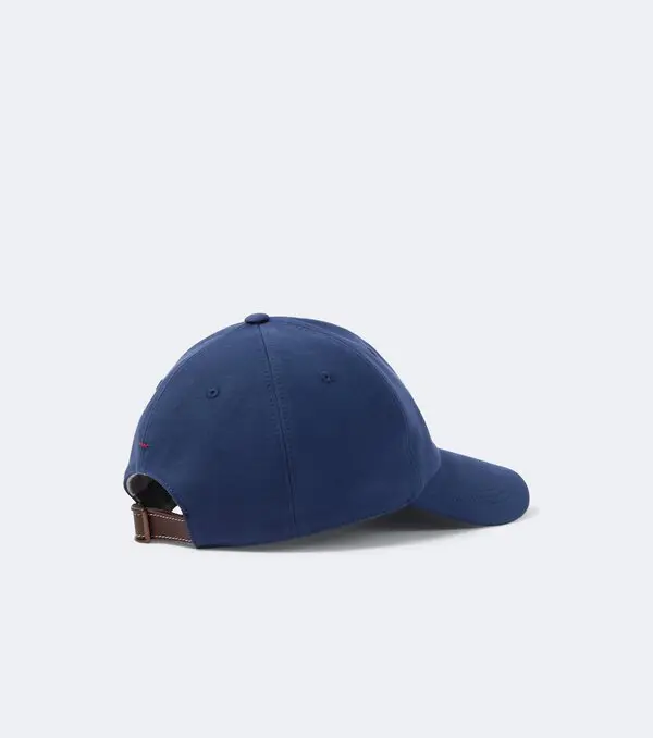 Brunello Cucinelli Logo Cotton Canvas Baseball Cap