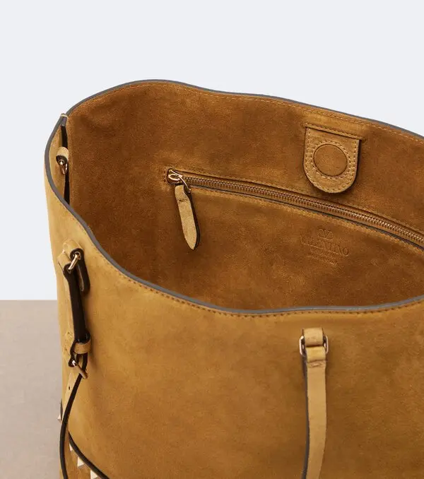 Valentino Garavani Rockstud Medium Suede Tote Bag