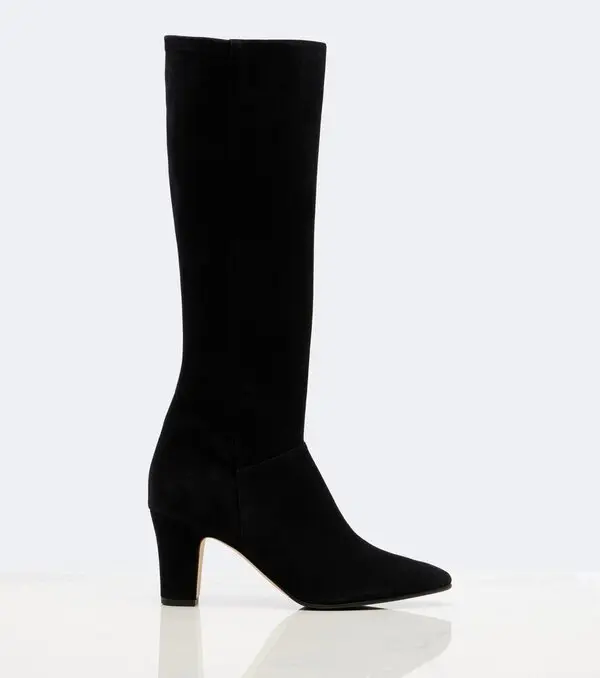Manolo Blahnik Pitana Suede Knee-high Boots