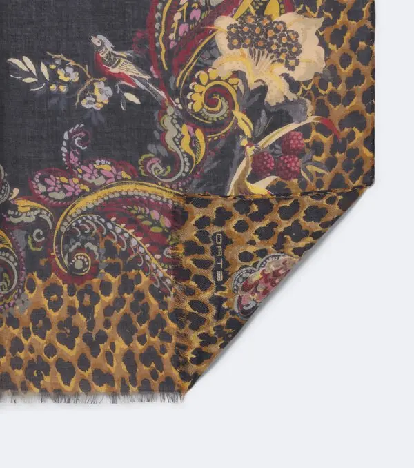 Etro Printed Modal And Cashmere Scarf