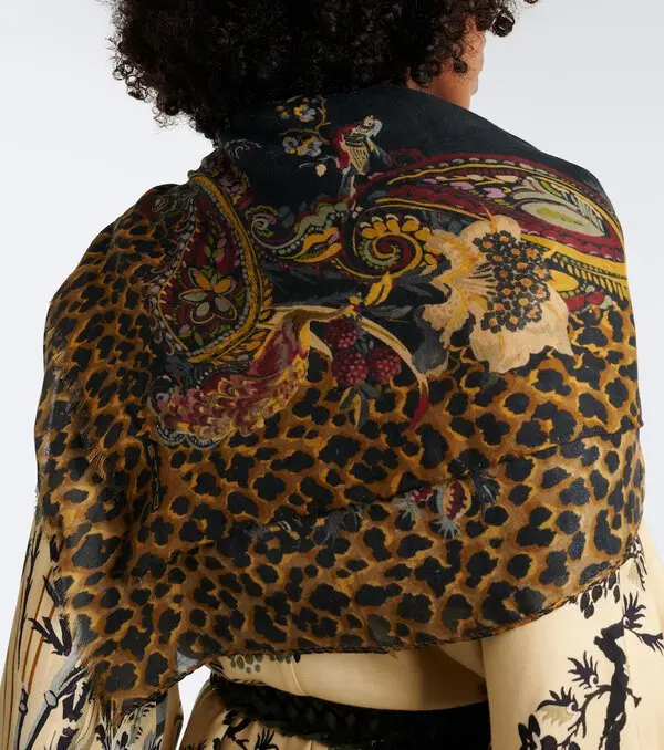 Etro Printed Modal And Cashmere Scarf