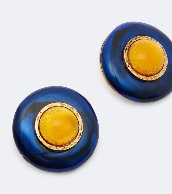 Saint Laurent Embellished Clip-on Earrings