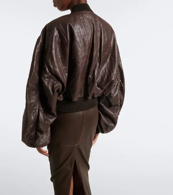 Rick Owens Secchia Leather Bomber Jacket