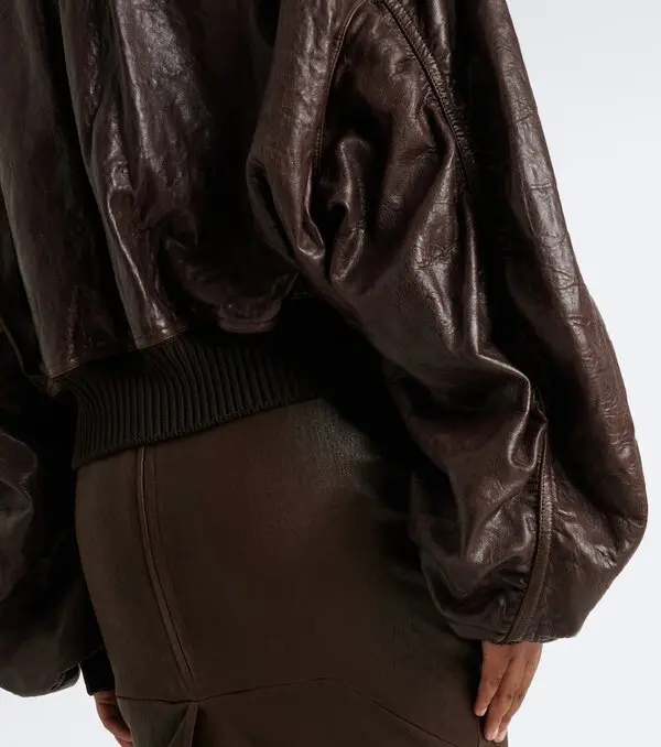 Rick Owens Secchia Leather Bomber Jacket