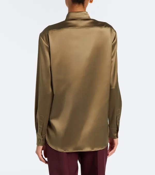 Ralph Lauren Adrien Satin Shirt - Green