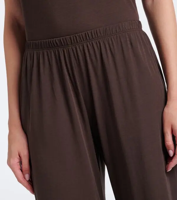 LESET Milo Cropped Cotton Wide-leg Pants