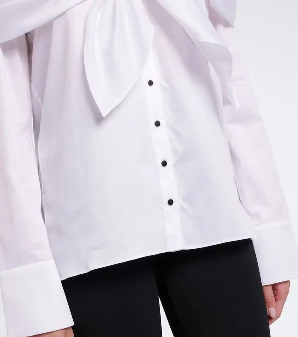 Tove Nia Cotton Poplin Shirt With Draped Shawl Detail
