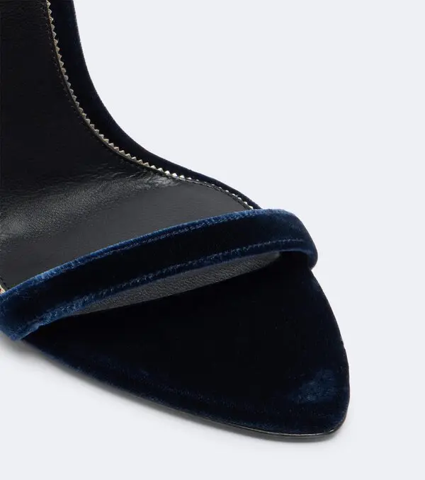 TOM FORD Padlock Velvet Sandals