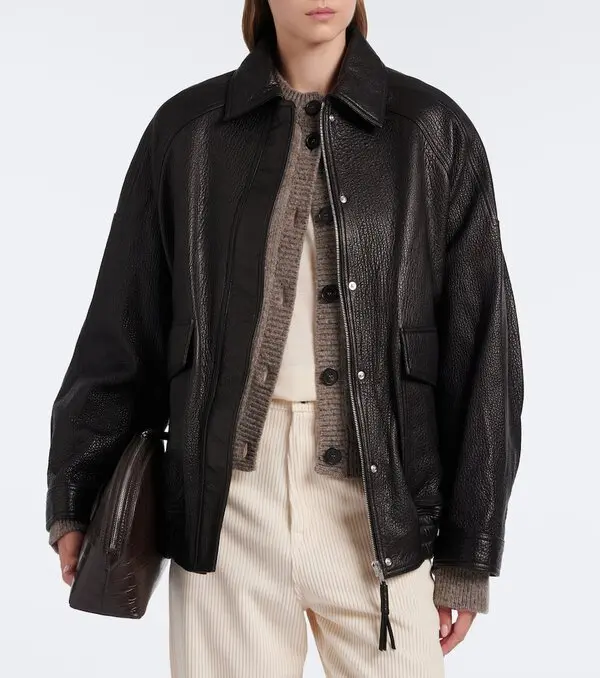 RÓHE Leather Blouson Jacket